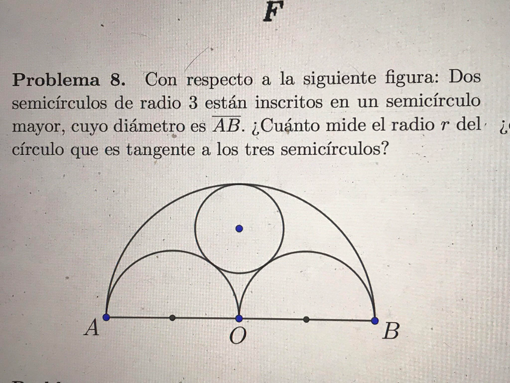 Solved Regarding the following figure: Two semicircles of | Chegg.com