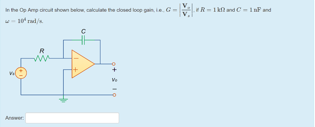 Solved In the Op Amp circuit shown below, calculate the | Chegg.com