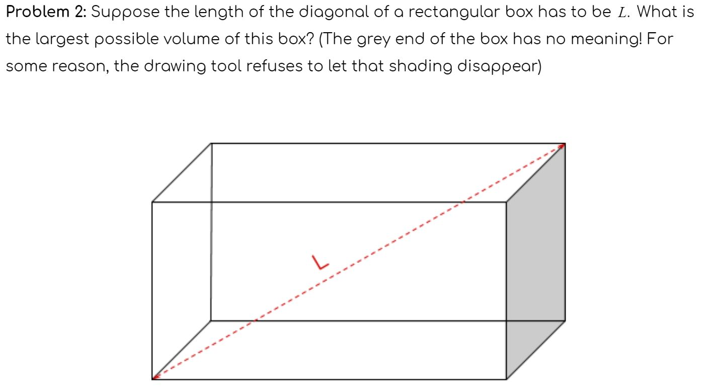 Solved Problem 2: Suppose the length of the diagonal of a | Chegg.com