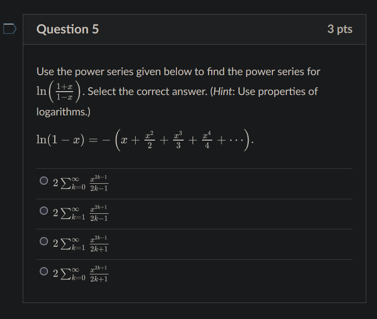 Solved Use the power series given below to find the power | Chegg.com