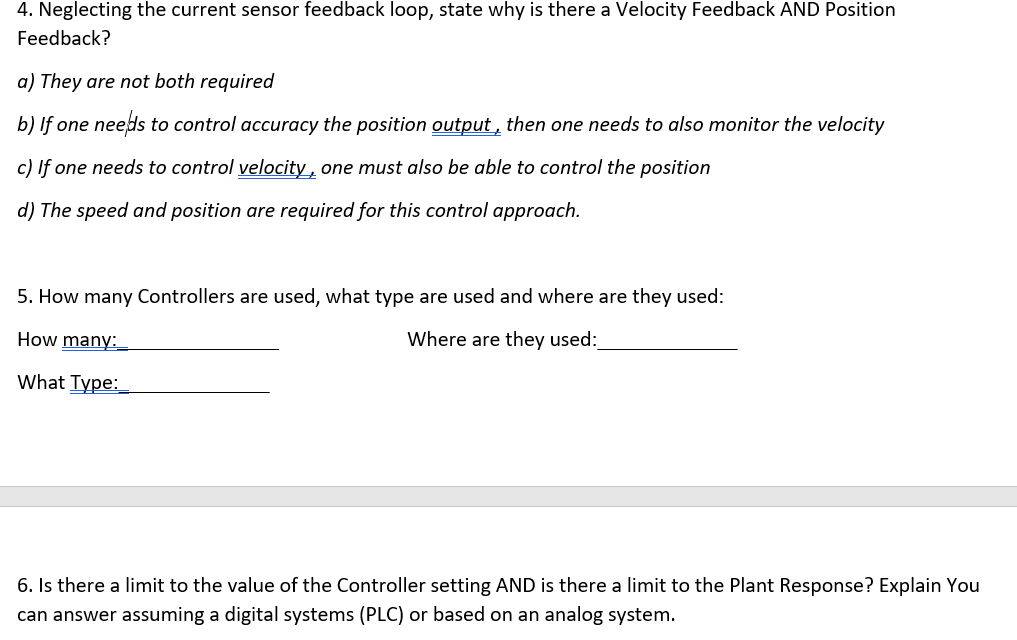 Solved 4. Neglecting the current sensor feedback loop, state | Chegg.com