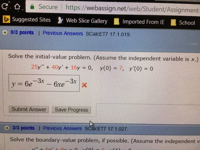 Webassign answers calculus