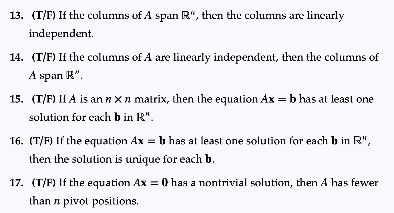 Solved In Exercises 11-20, the matrices are all n×n. Each | Chegg.com