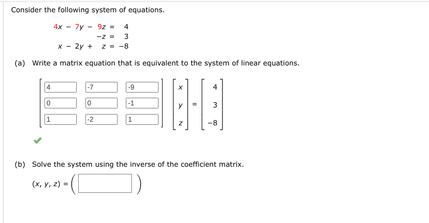 Solved Consider the following system of | Chegg.com