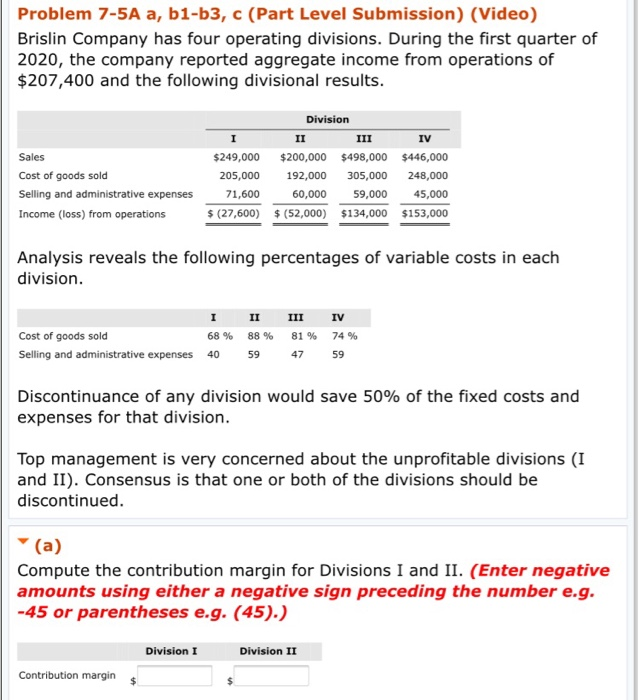Solved Problem 7-5A a, b1-b3, c (Part Level Submission) | Chegg.com