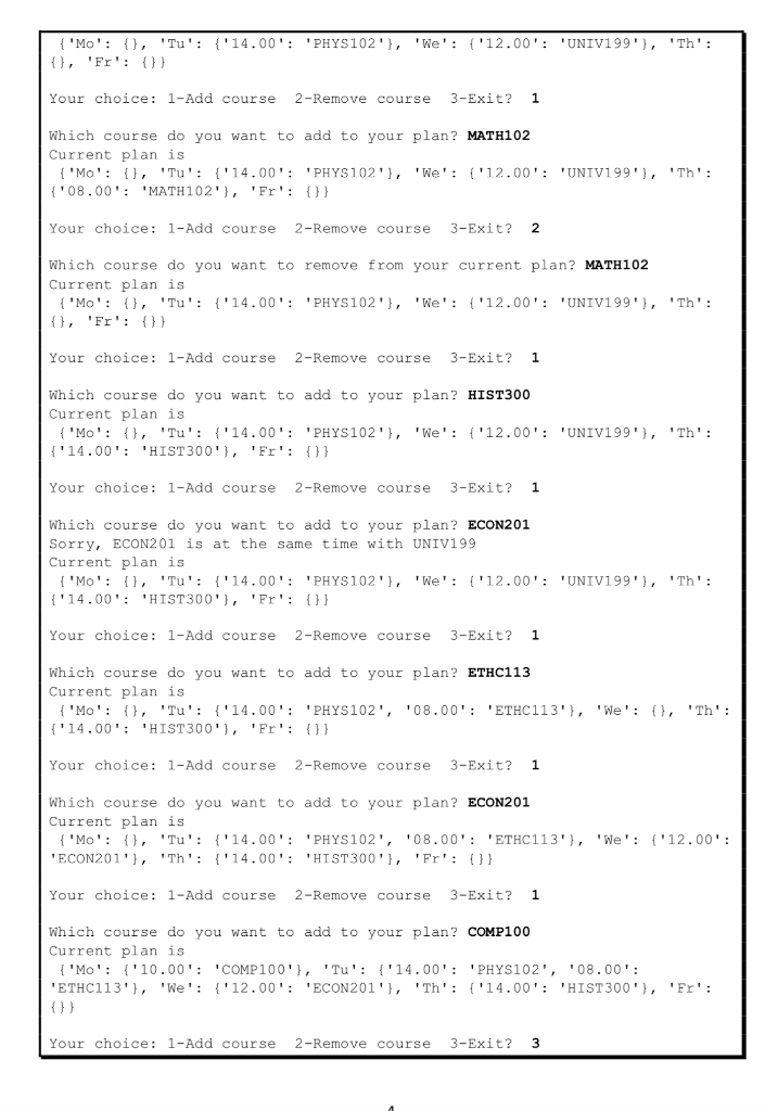 Solved COMP100 Mo 10.00 UNIV199 We 12.00 COMP341 Th 12.00 | Chegg.com