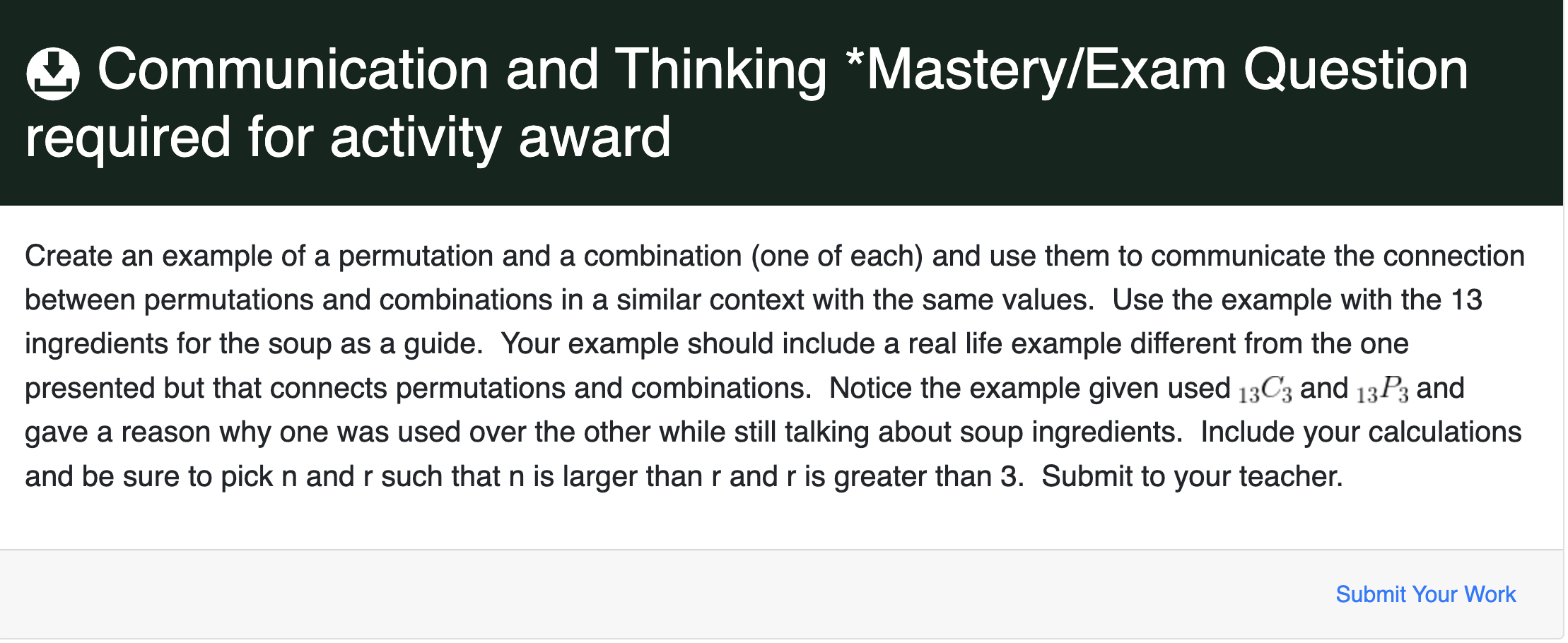 Solved (e) Communication and Thinking *Mastery/Exam Question | Chegg.com