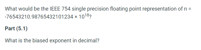 Solved What would be the IEEE 754 single precision floating | Chegg.com