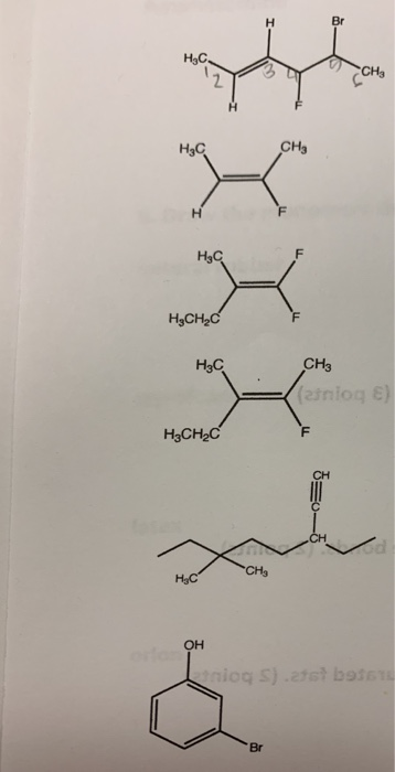 Solved 1 H3C 2 CH3 H3C CH3 g 8) H3CH2C OH | Chegg.com