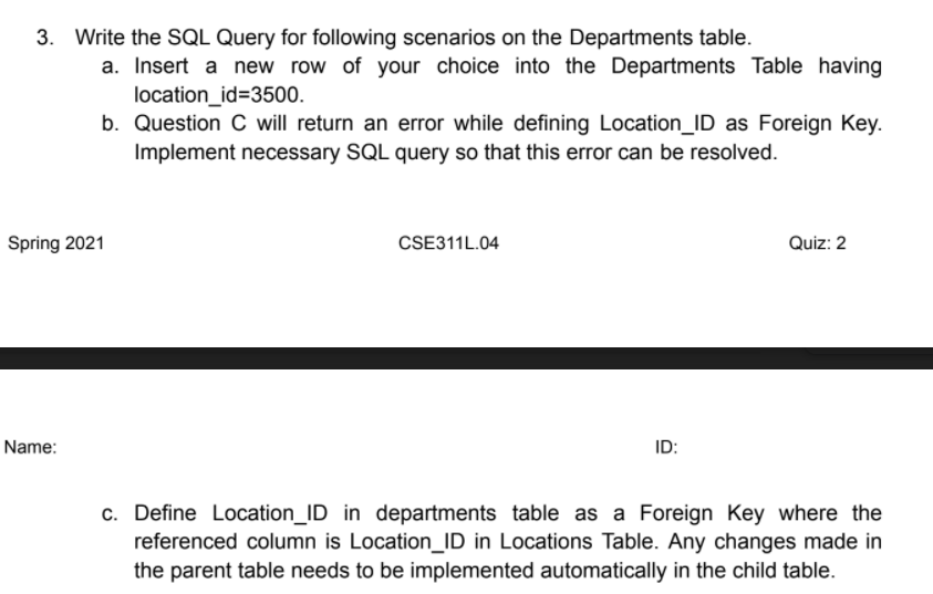 Solved Database and question is below -- phpMyAdmin SQL | Chegg.com