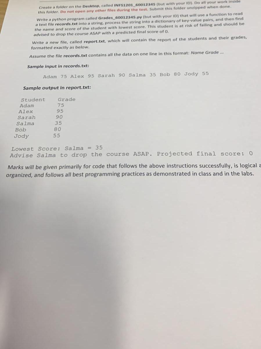 Solved Create a folder on the Desktop, called | Chegg.com