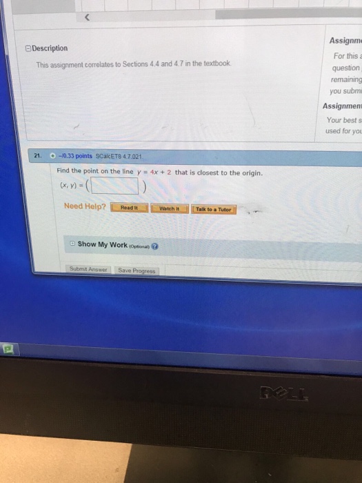 Solved Find the point on the line y = 4x + 2 that is closest | Chegg.com