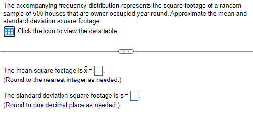 Solved The accompanying frequency distribution represents | Chegg.com