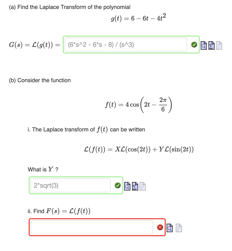 Solved (a) Find the Laplace Transform of the polynomial | Chegg.com