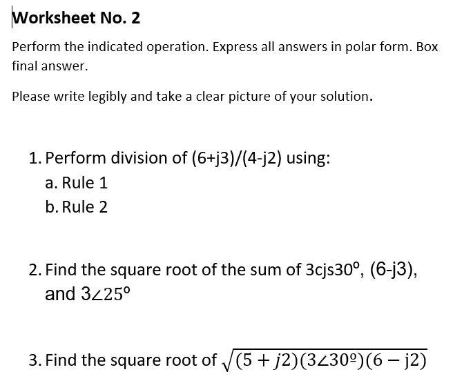 Solved Perform the indicated operation. Express all answers | Chegg.com