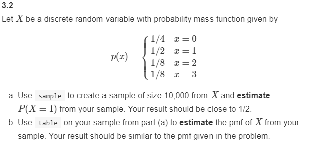 Solved 3.2 Let X be a discrete random variable with | Chegg.com