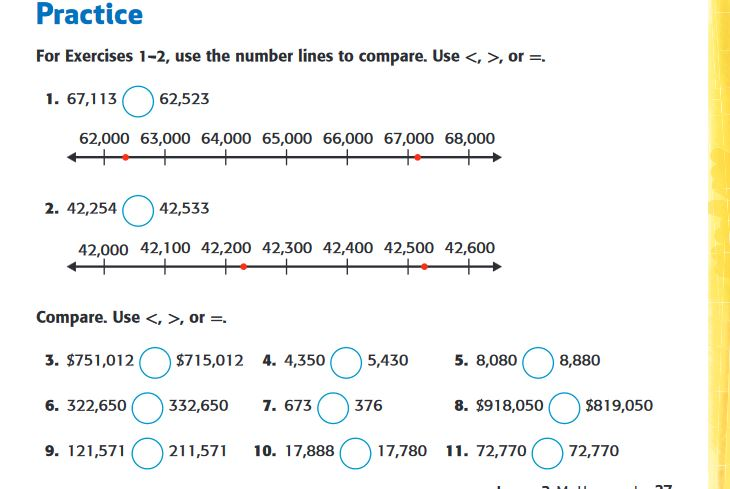 Solved Practice For Exercises 1-2, use the number lines to | Chegg.com