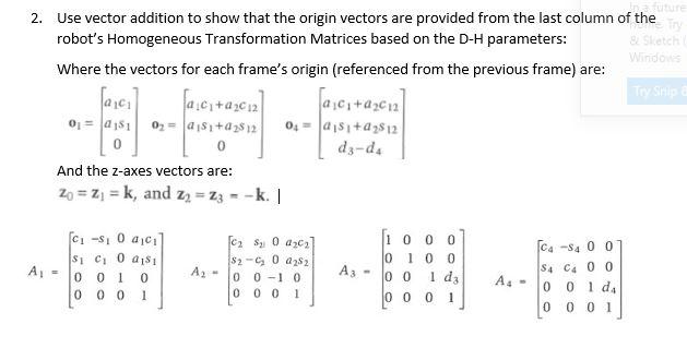 2. Use vector addition to show that the origin | Chegg.com