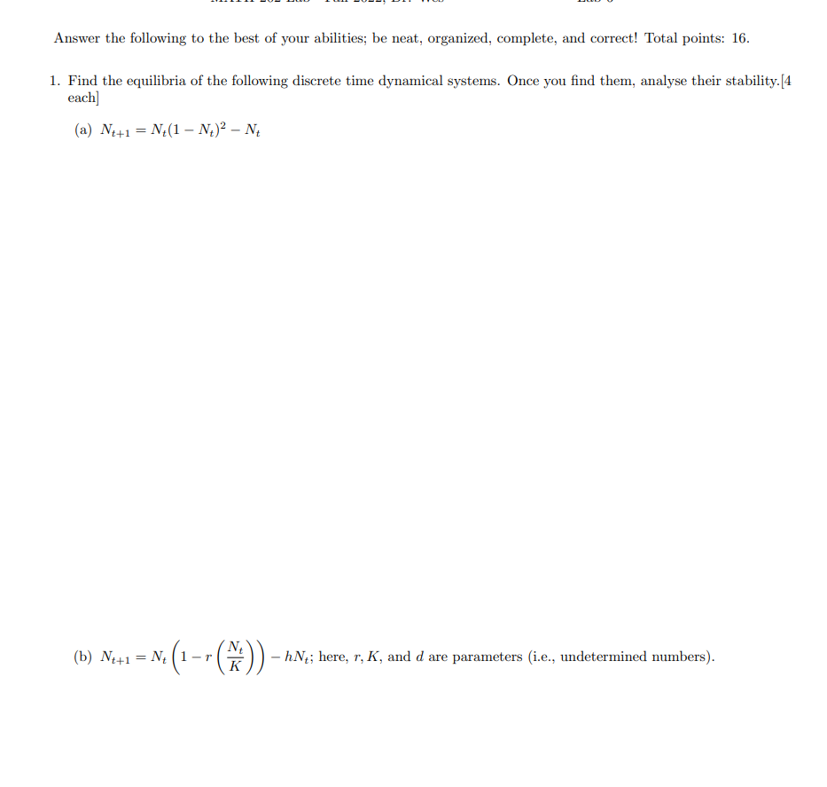 Solved Answer the following to the best of your abilities; | Chegg.com