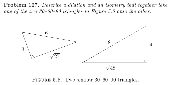 Solved Problem 107. Describe a dilation and an isometry that | Chegg.com