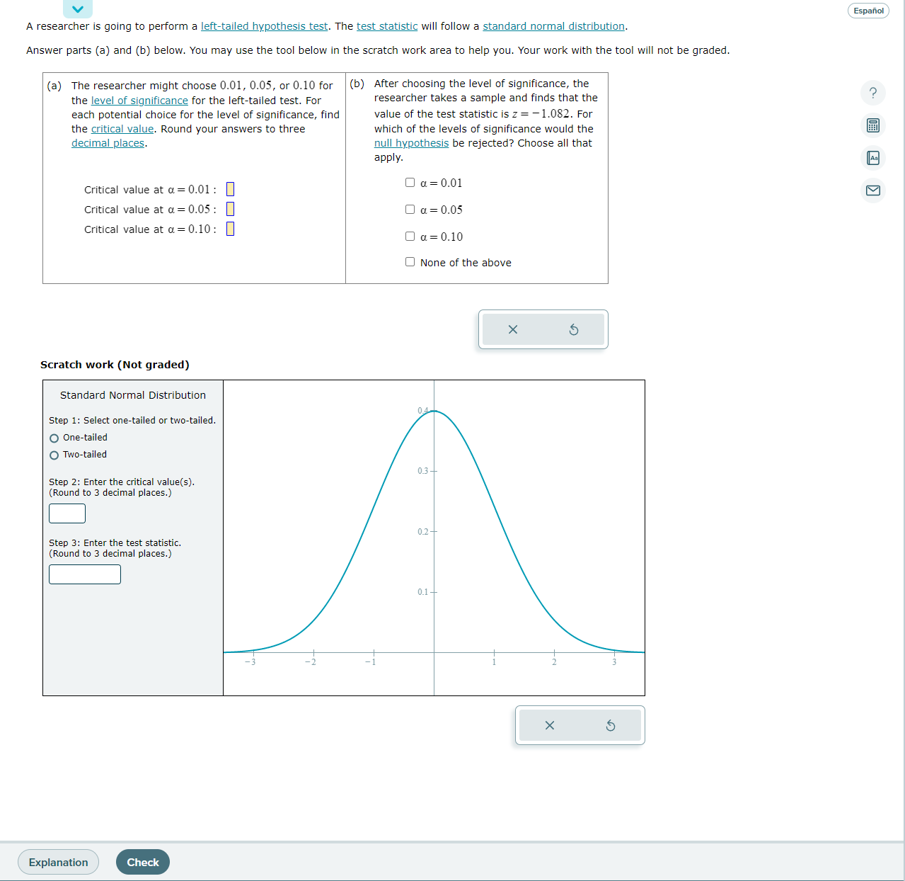 Solved A researcher is going to perform a left-tailed | Chegg.com