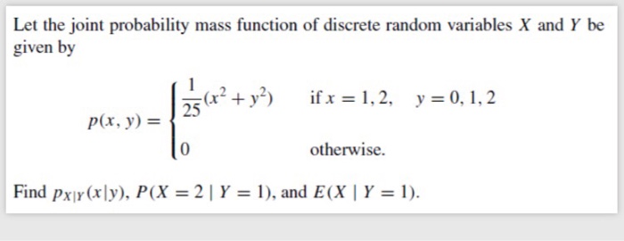 Solved Let the joint probability mass function of discrete | Chegg.com