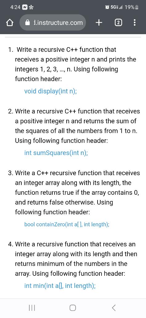 Solved Tag: Write a recursive C++ function that | Chegg.com