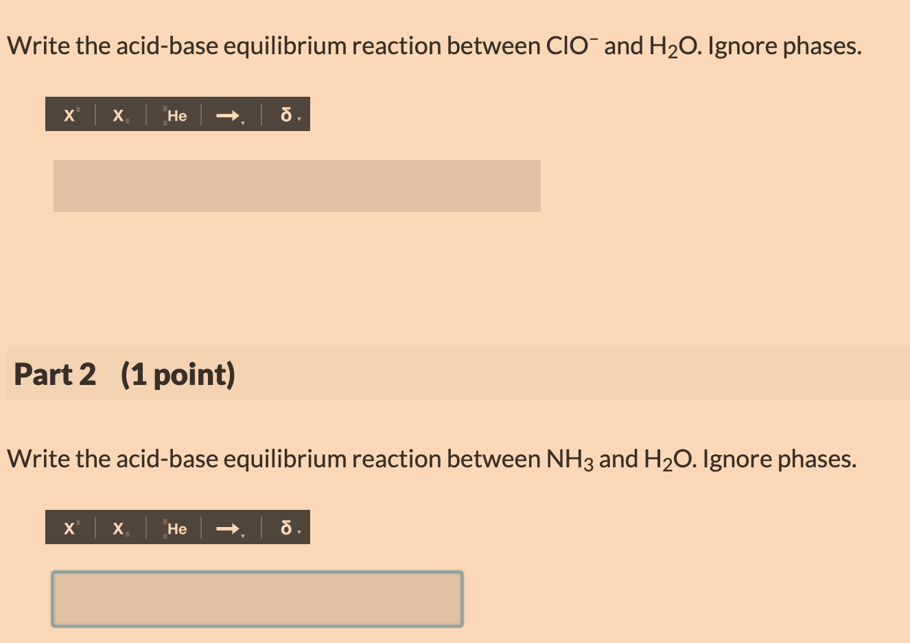 Solved Write the acid-base equilibrium reaction between | Chegg.com