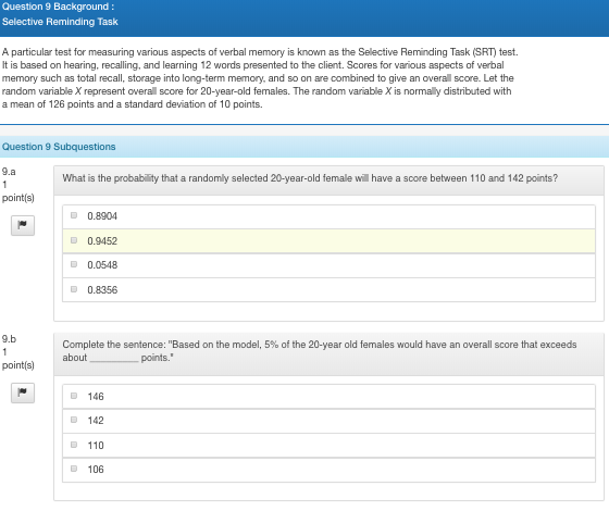 Solved Selective Reminding Task A particular test for | Chegg.com