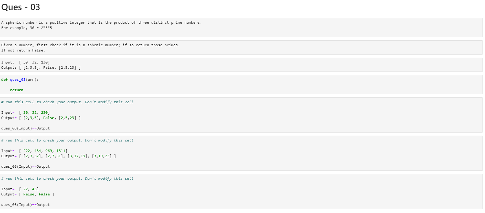 Solved Ques - 03 A sphenic number is a positive integer that | Chegg.com