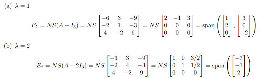Solved Find the eigenvalues and bases of the corresponding | Chegg.com