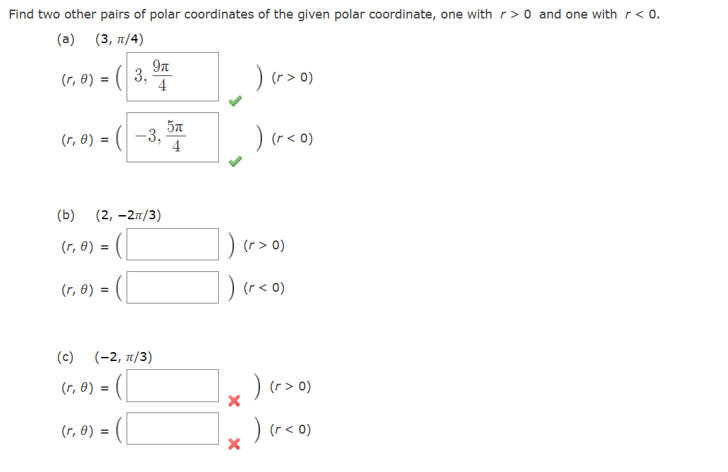 Solved ind two other pairs of polar coordinates of the given | Chegg.com