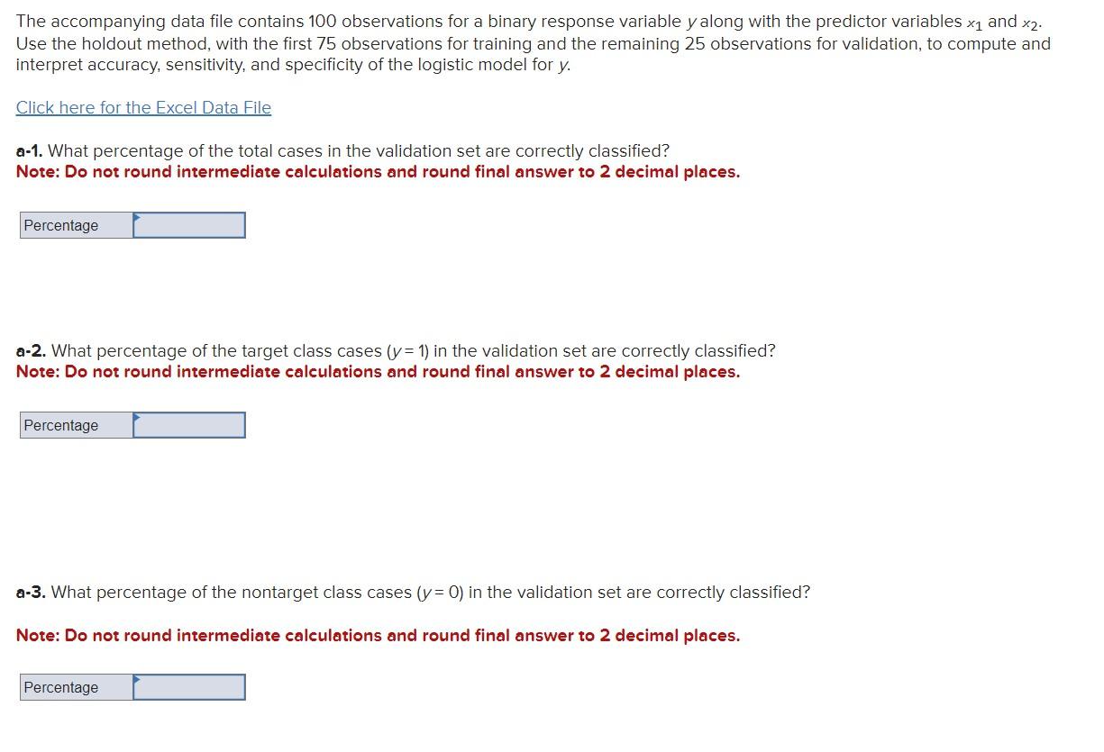 The accompanying data file contains 100 observations | Chegg.com