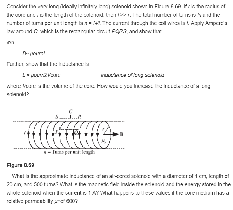 Solved Consider the very long (ideally infinitely long) | Chegg.com