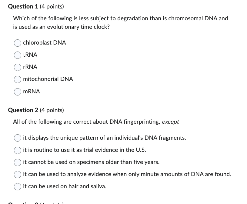 Solved Which of the following is less subject to degradation | Chegg.com