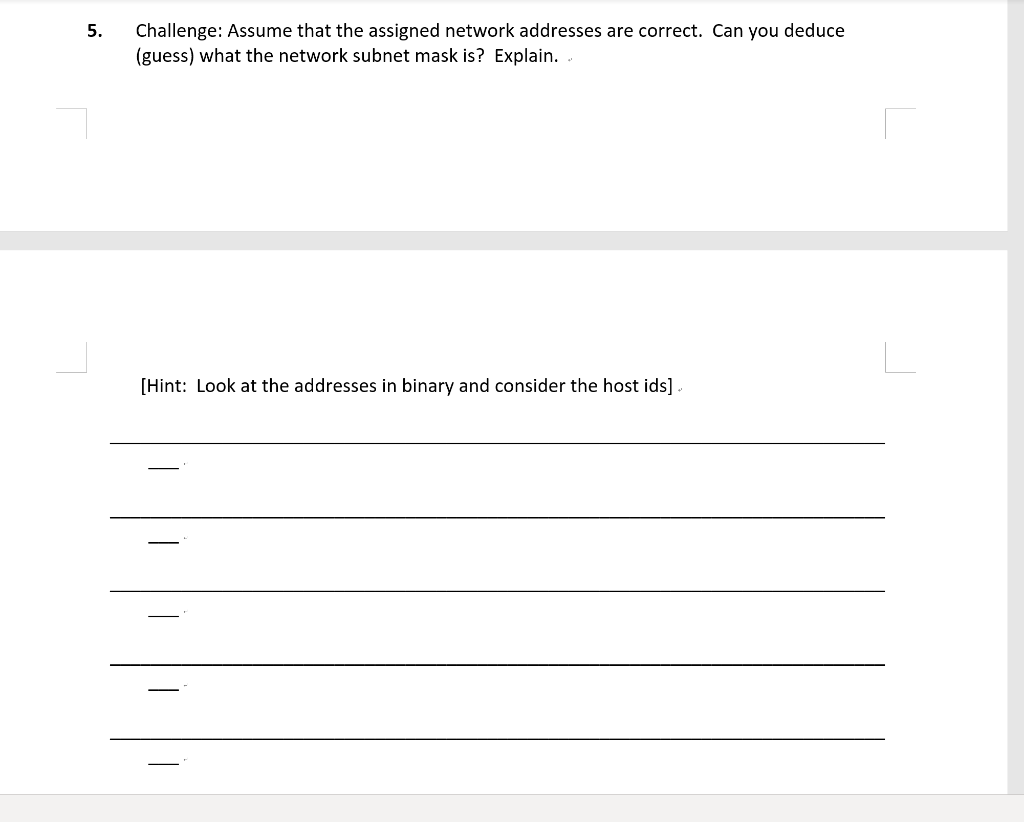 Solved Lab 10.1 Internetwork Addressing Worksheet: Layers 2 | Chegg.com