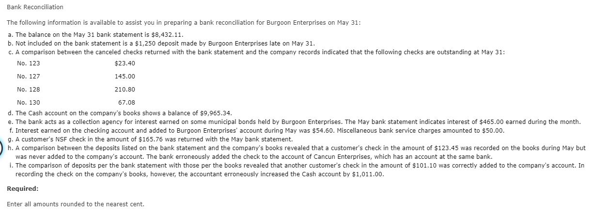 Solved Bank Reconciliation The Following Information Is Chegg solved-bank-reconciliation-the-following-information-is-chegg