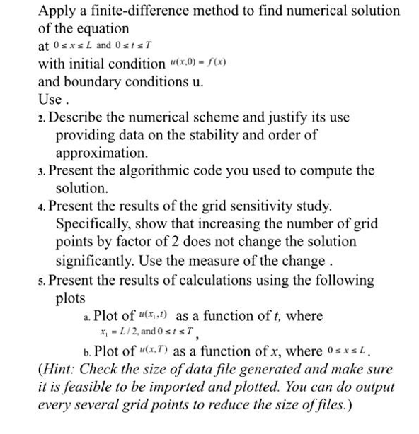 Apply a finite-difference method to find numerical | Chegg.com