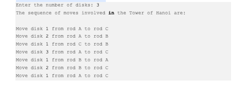 Solved C++ Problem 3: Tower of Hanoi. Write a program to | Chegg.com