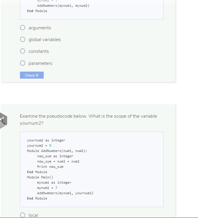 Solved In the sample code listed below, what do we consider | Chegg.com