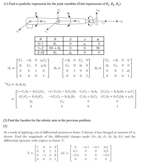 (1) Find a symbolic expression for the joint | Chegg.com