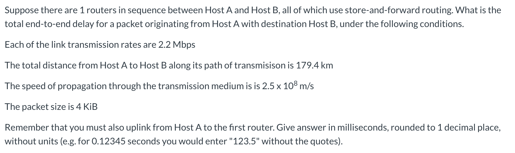 Solved Suppose there are 1 routers in sequence between Host | Chegg.com