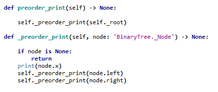 Solved Change _preorder_print from a recursive method to a | Chegg.com