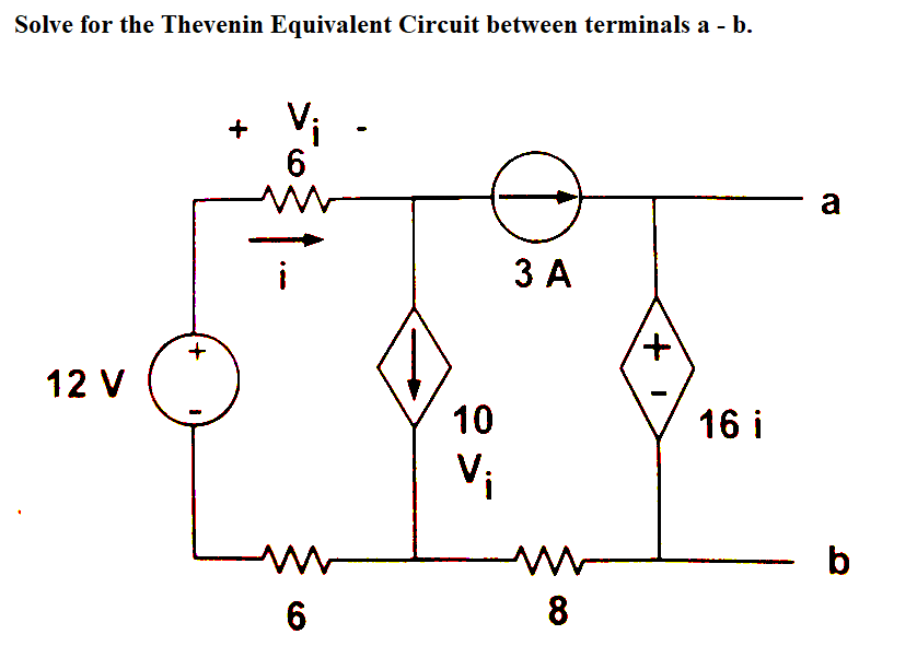 Solved Solve for the Thevenin Equivalent Circuit between | Chegg.com