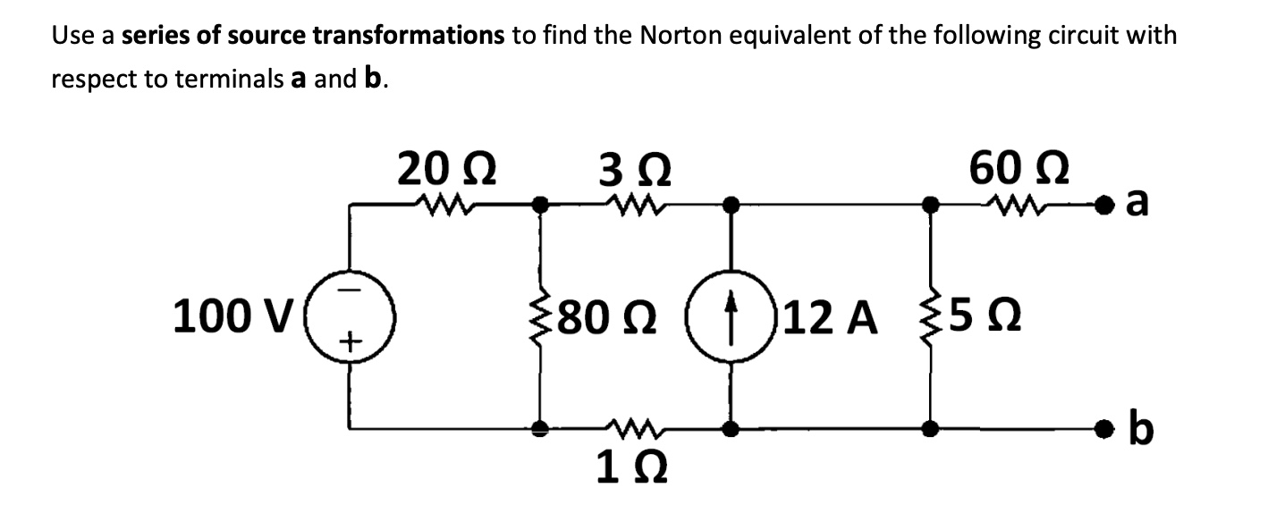 Solved Use a series of source transformations to find the | Chegg.com
