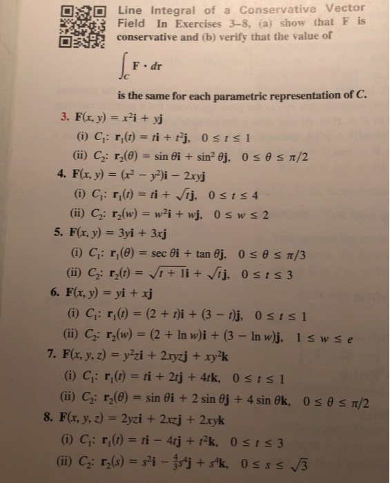 Solved 回 Line Integral of a Conservative Vector R Field In | Chegg.com