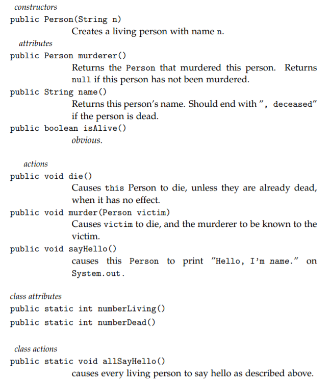 Solved Persons → Implement A Person Class That Has All Of 