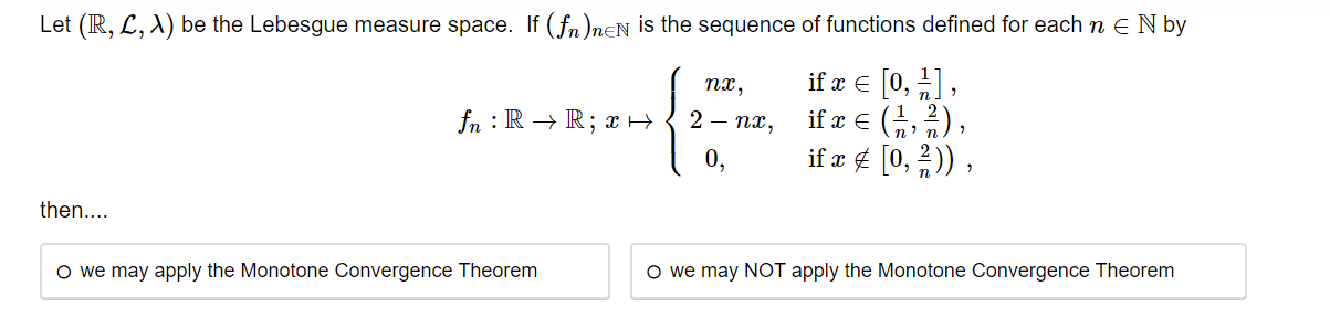 Solved Let (R, L, 1) be the Lebesgue measure space. If | Chegg.com