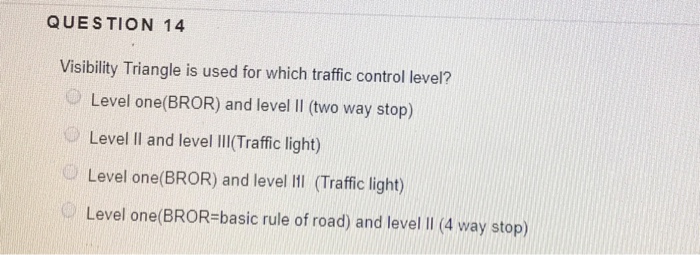 Solved QUESTION 14 Visibility Triangle is used for which | Chegg.com