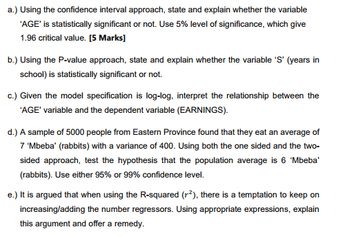 Solved QUESTION ONE The table below was extracted from | Chegg.com
